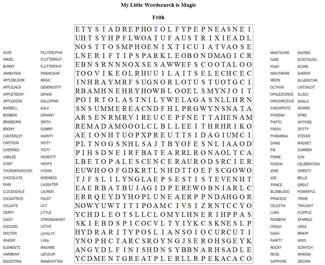 Daily Printable Word Search