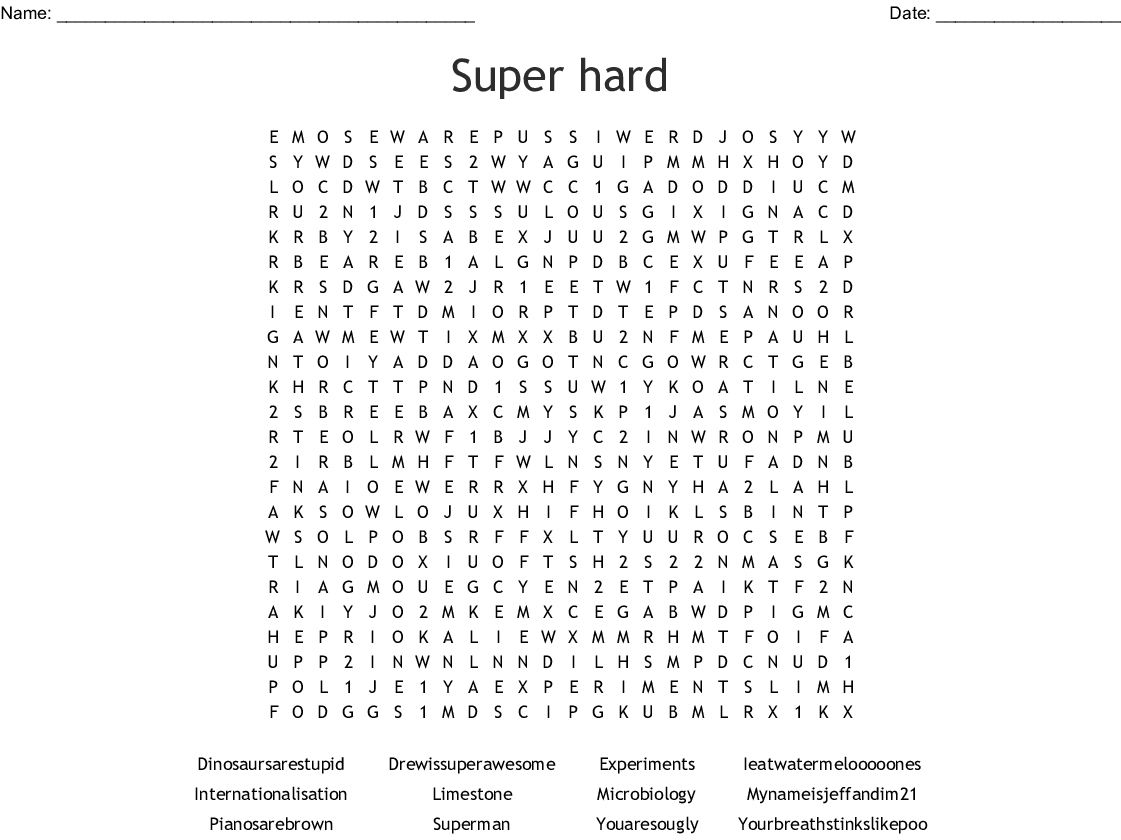 Printable Word Searches For Adults Hard Pdf Word Search Hard Word 
